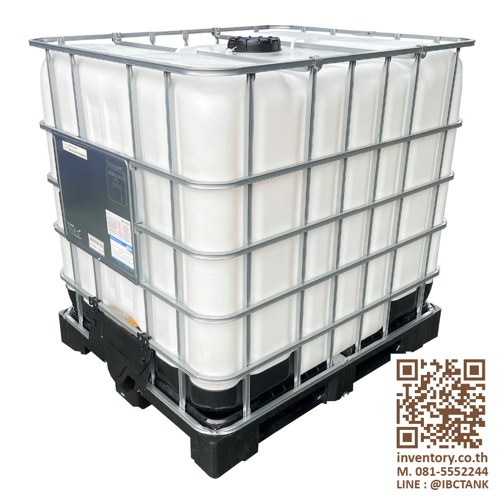 IBC 1000 Liter. ถัง 1000 ลิตร (พาเลทพลาสติก) ถังสีขาวใส (ถังบรรจุสาร ...